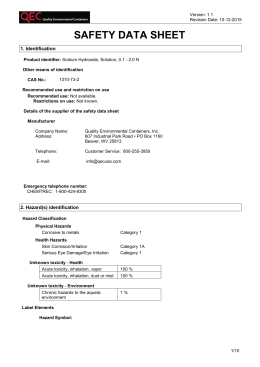 Sodium Hydroxide MSDS