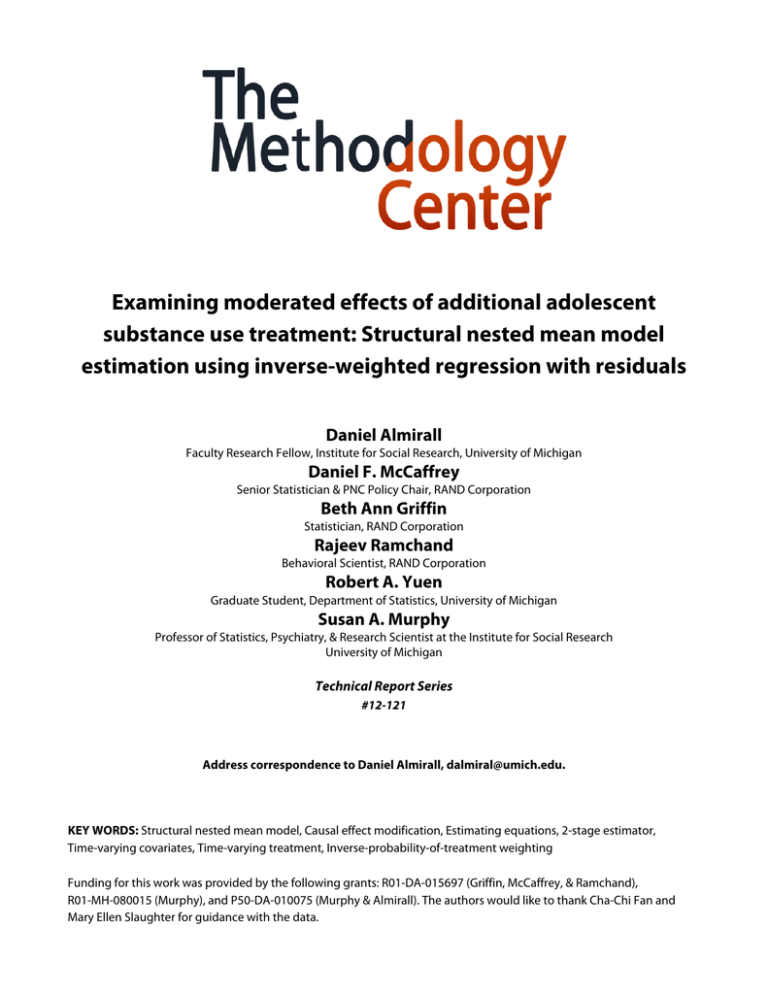 Examining Moderated Effects Of Additional Adolescent