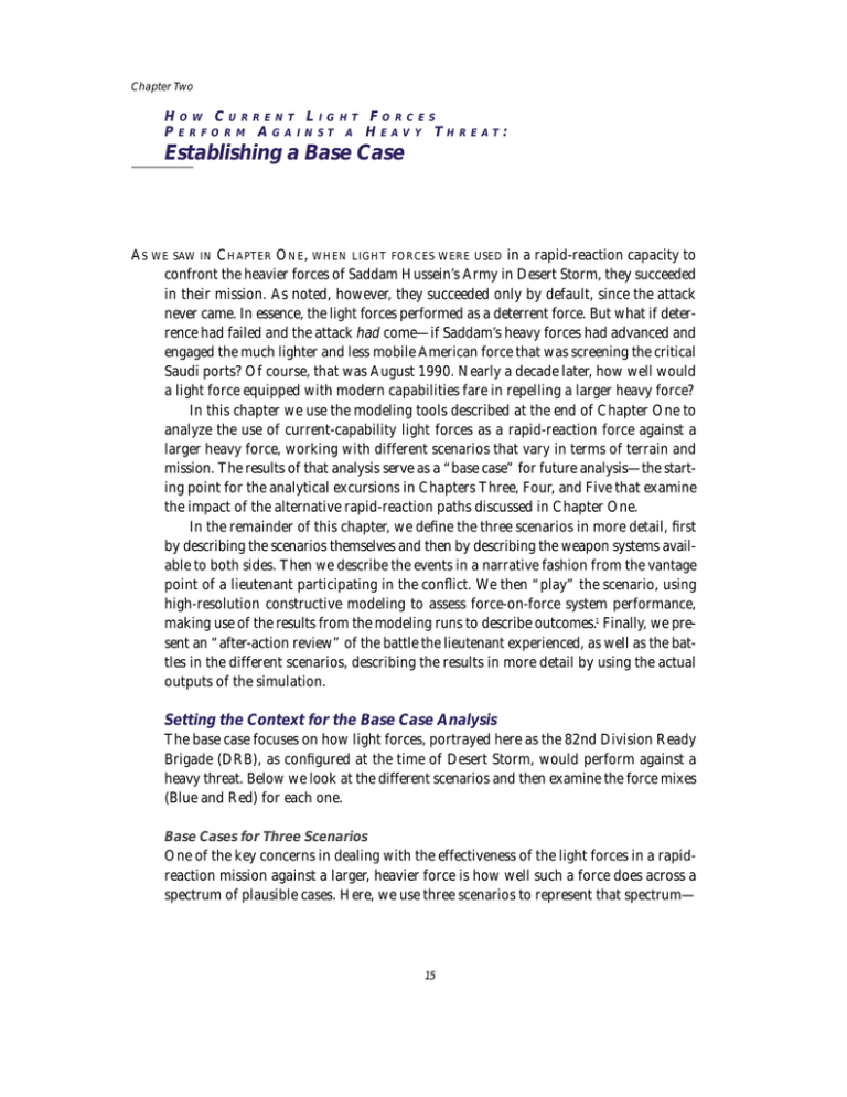 Establishing A Base Case