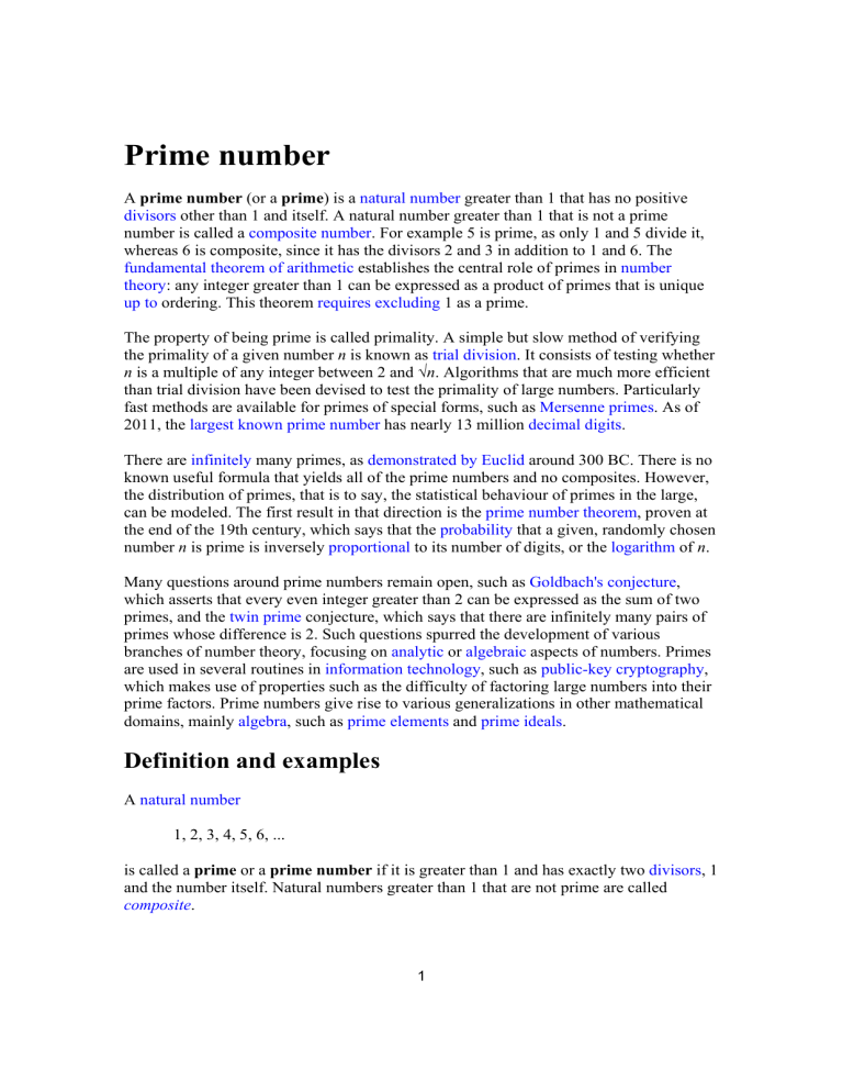 Prime Number Prime Number