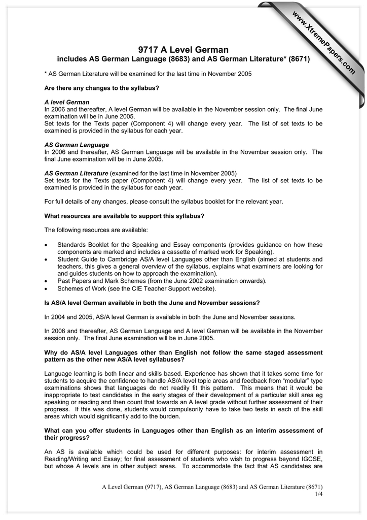 9717 A Level German Www XtremePapers