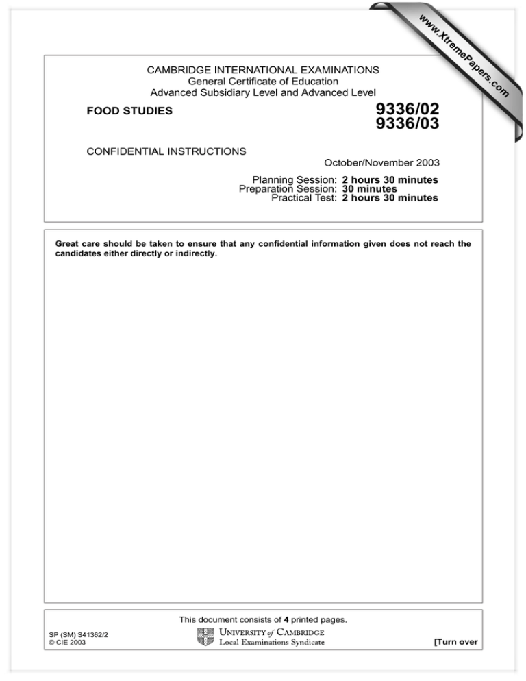 CAMBRIDGE INTERNATIONAL EXAMINATIONS General Certificate Of Education CAMBRIDGE INTERNATIONAL EXAMINATIONS General Certificate Of Education