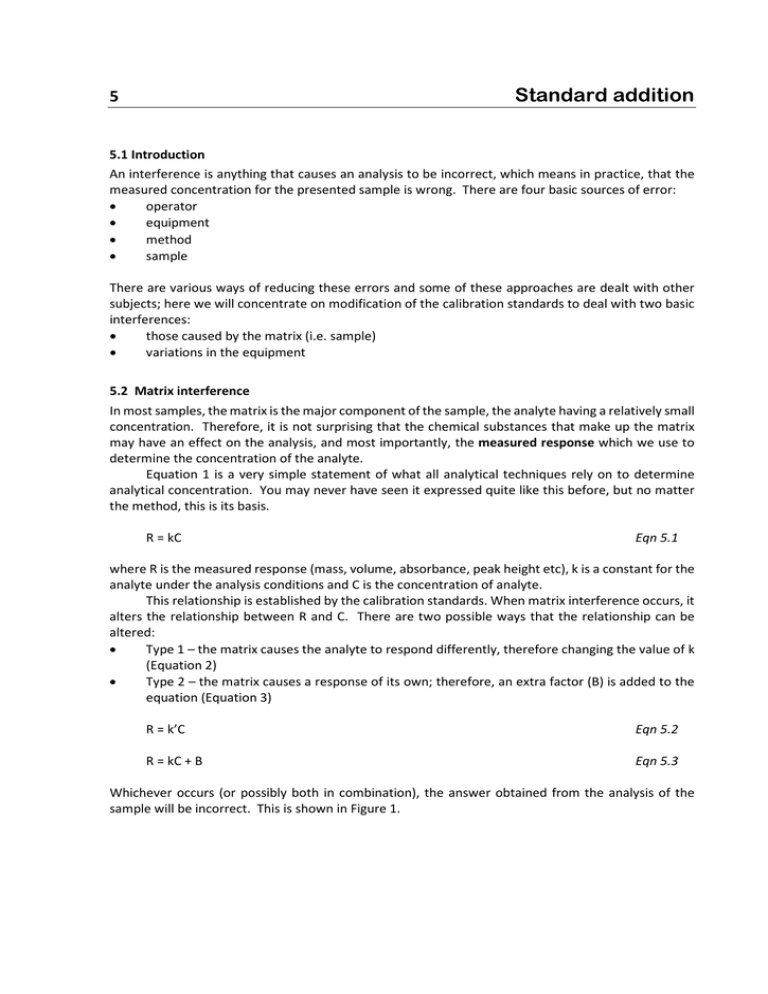 Standard Addition 5 Standard Addition 5