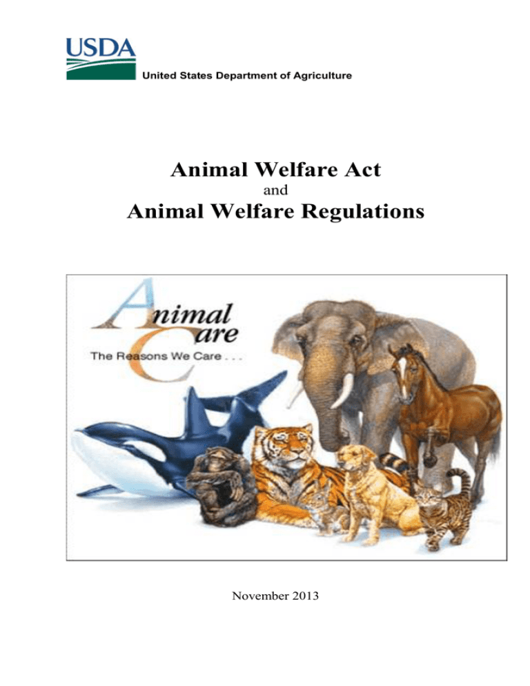 Animal Welfare Act Animal Welfare Regulations And Animal Welfare Act Animal Welfare Regulations And