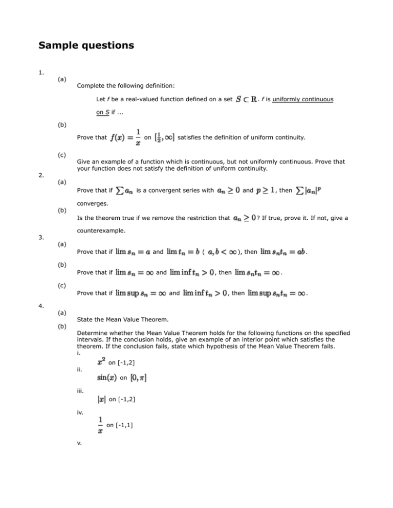 Sample Questions Sample Questions