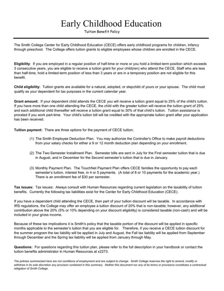 Early Childhood Education Early Childhood Education