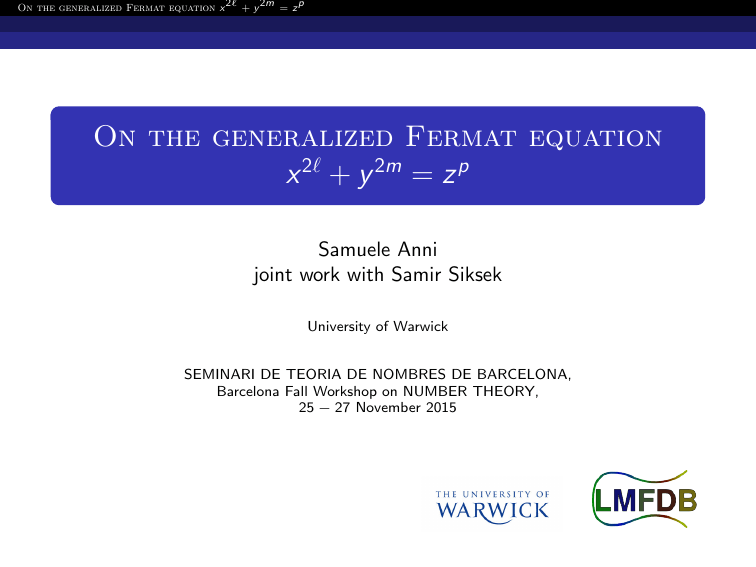 On The Generalized Fermat Equation X Y Z