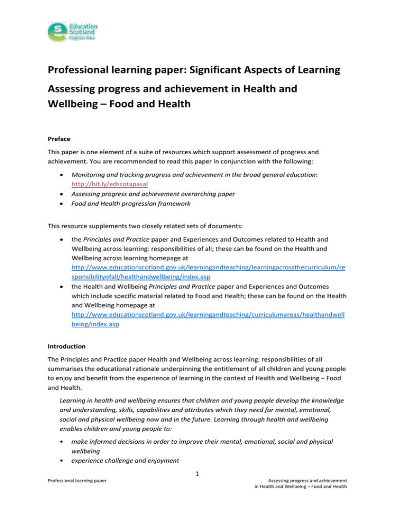 Professional Learning Paper Significant Aspects Of Learning