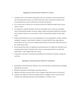 Career Essay Outline