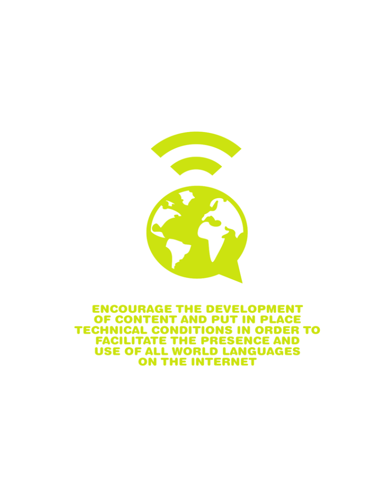 ENCOURAGE THE DEVELOPMENT OF CONTENT AND PUT IN PLACE ENCOURAGE THE DEVELOPMENT OF CONTENT AND PUT IN PLACE