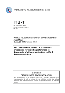 Notification for general presentation of national ITU-T E.164 numbering ...