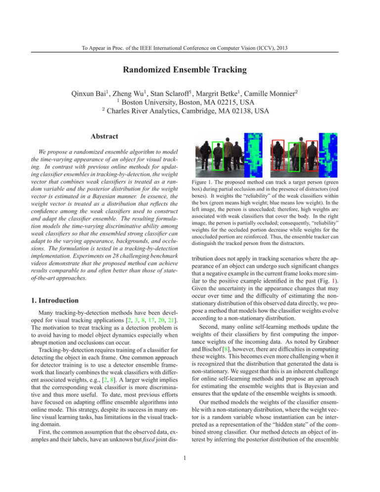 Randomized Ensemble Tracking