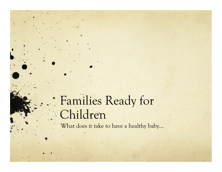 Families Ready For Children Families Ready For Children