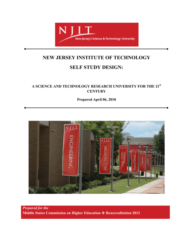 NEW JERSEY INSTITUTE OF TECHNOLOGY SELF STUDY DESIGN: