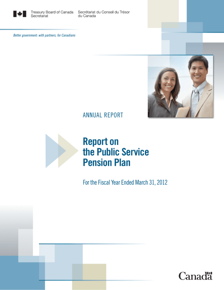 Report On The Public Service Pension Plan ANNUAL REPORT
