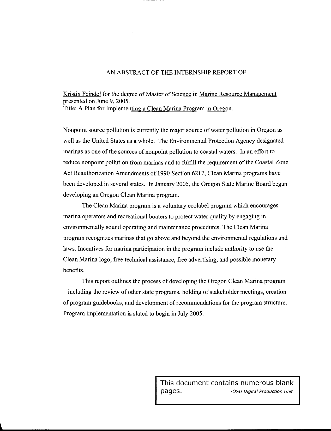 Internship Report Sample