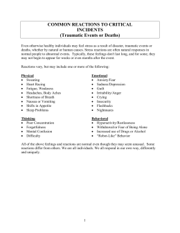 Brief checklist of trauma symptoms