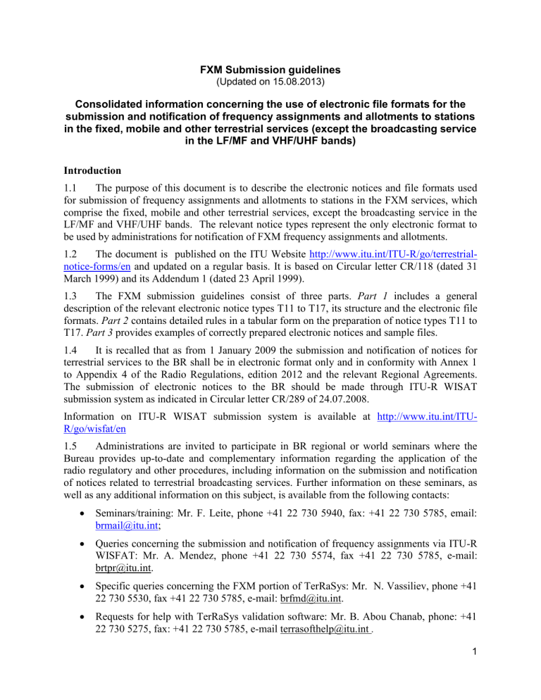 FXM Submission Guidelines