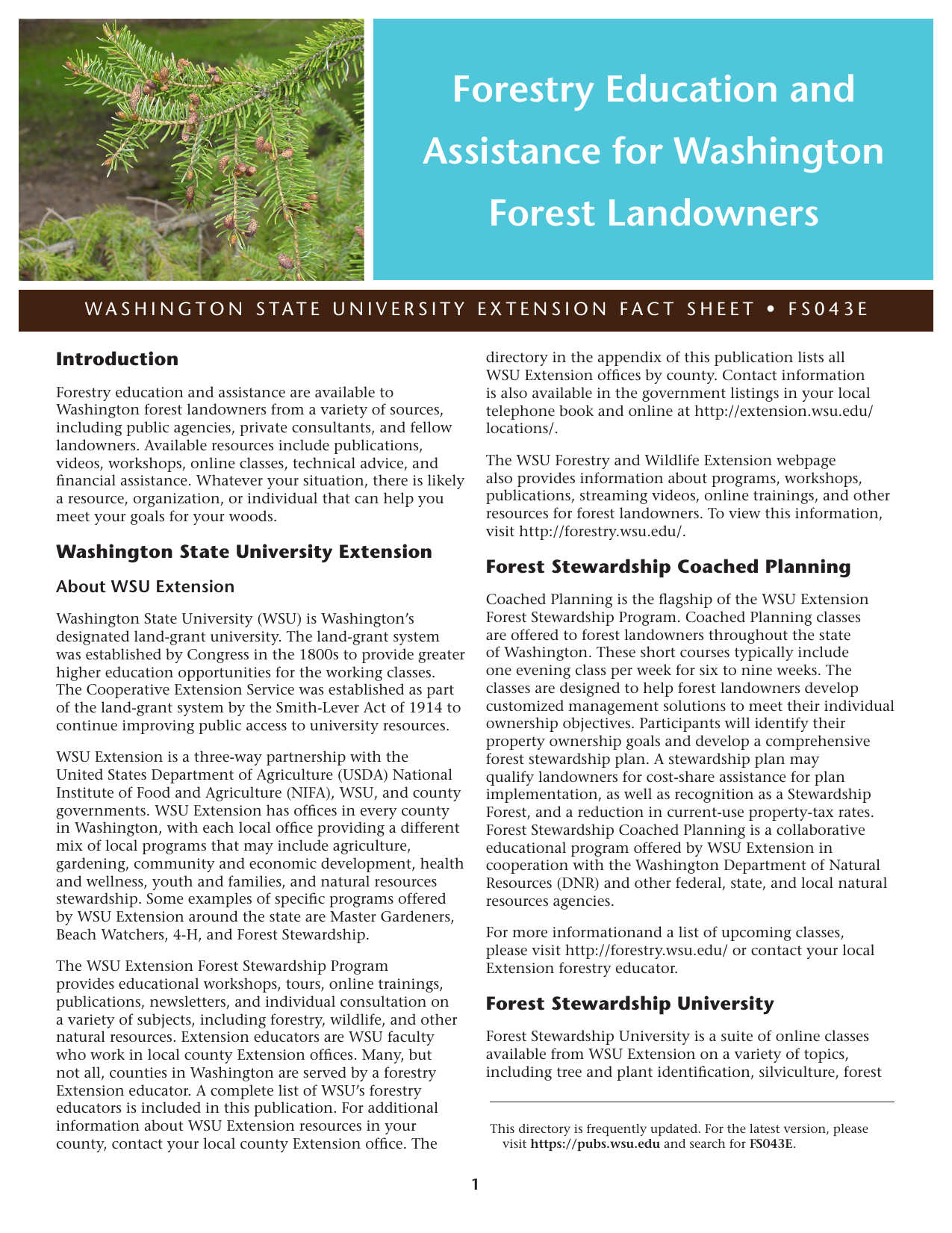 Washington State Forests Student Handout