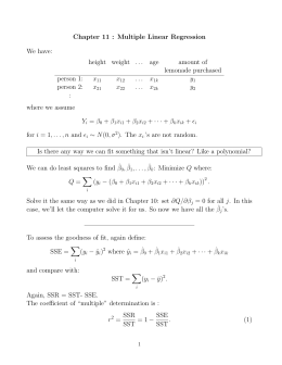 Introductory Econometrics – Formula Sheet for the Final Exam