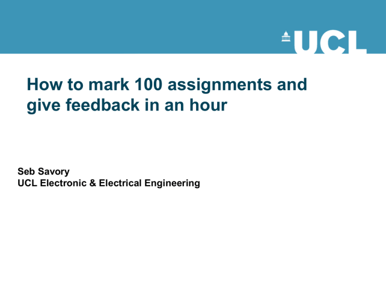 How To Mark 100 Assignments And Give Feedback In An Hour