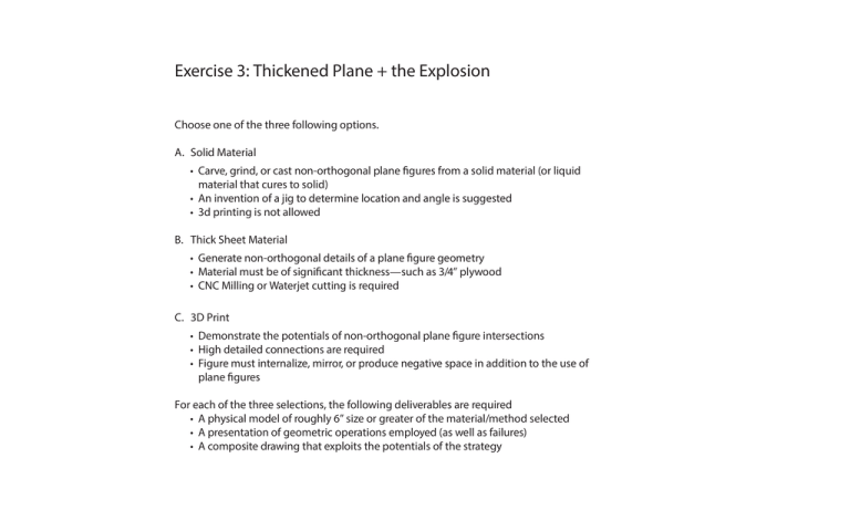 Exercise 3 Thickened Plane The Explosion