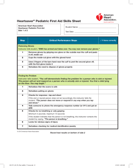1- and 2-Rescuer Infant BLS Skills Testing Sheet