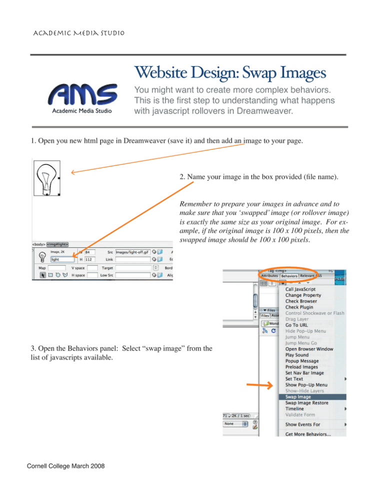Website Design Swap Images