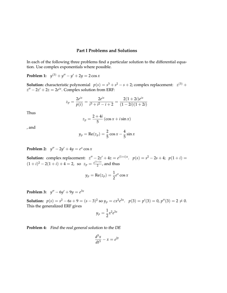 Part I Problems And Solutions