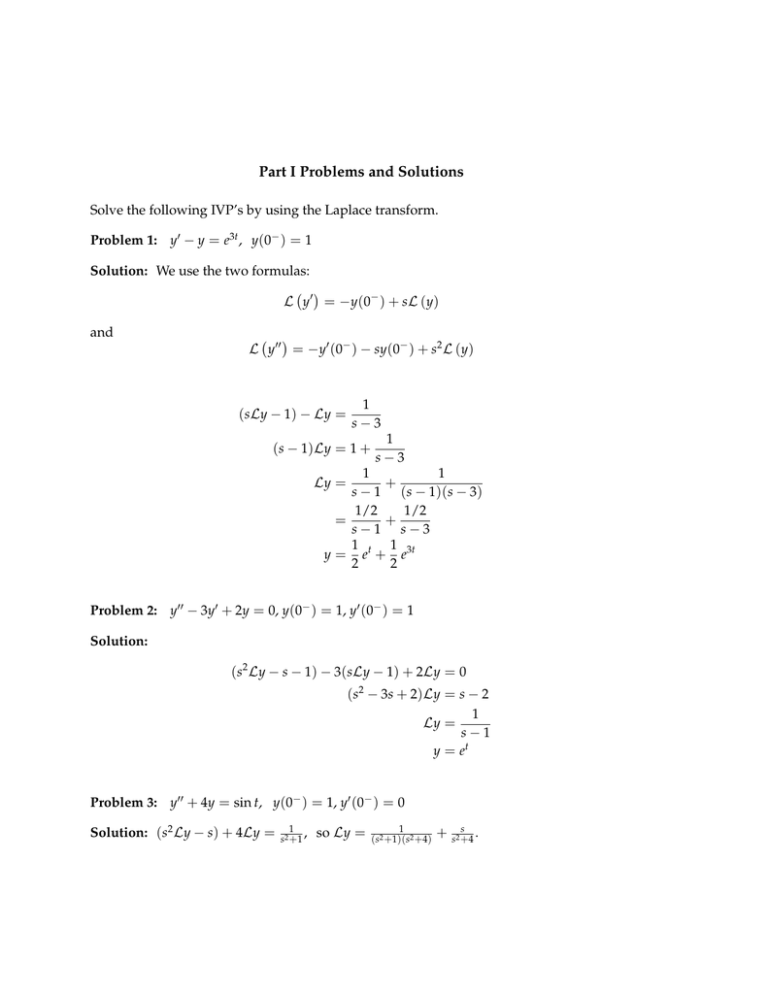 Part I Problems And Solutions 