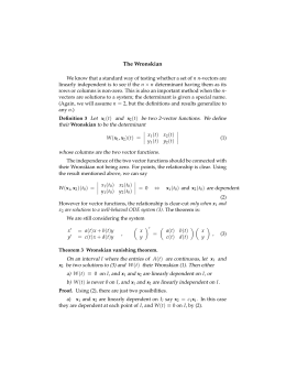 The Wronskian of a Set of Three Functions