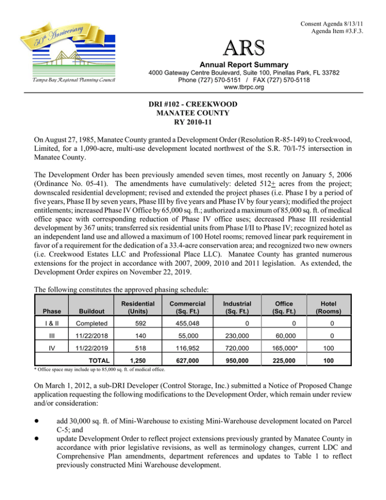 ARS Annual Report Summary