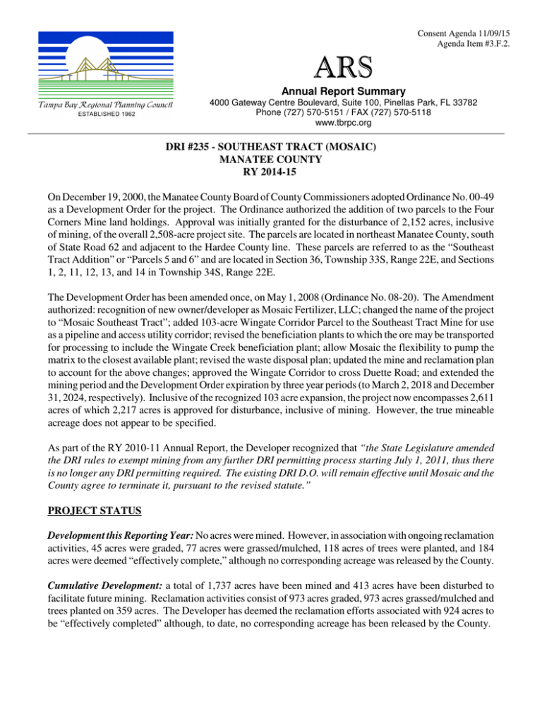 ARS Annual Report Summary