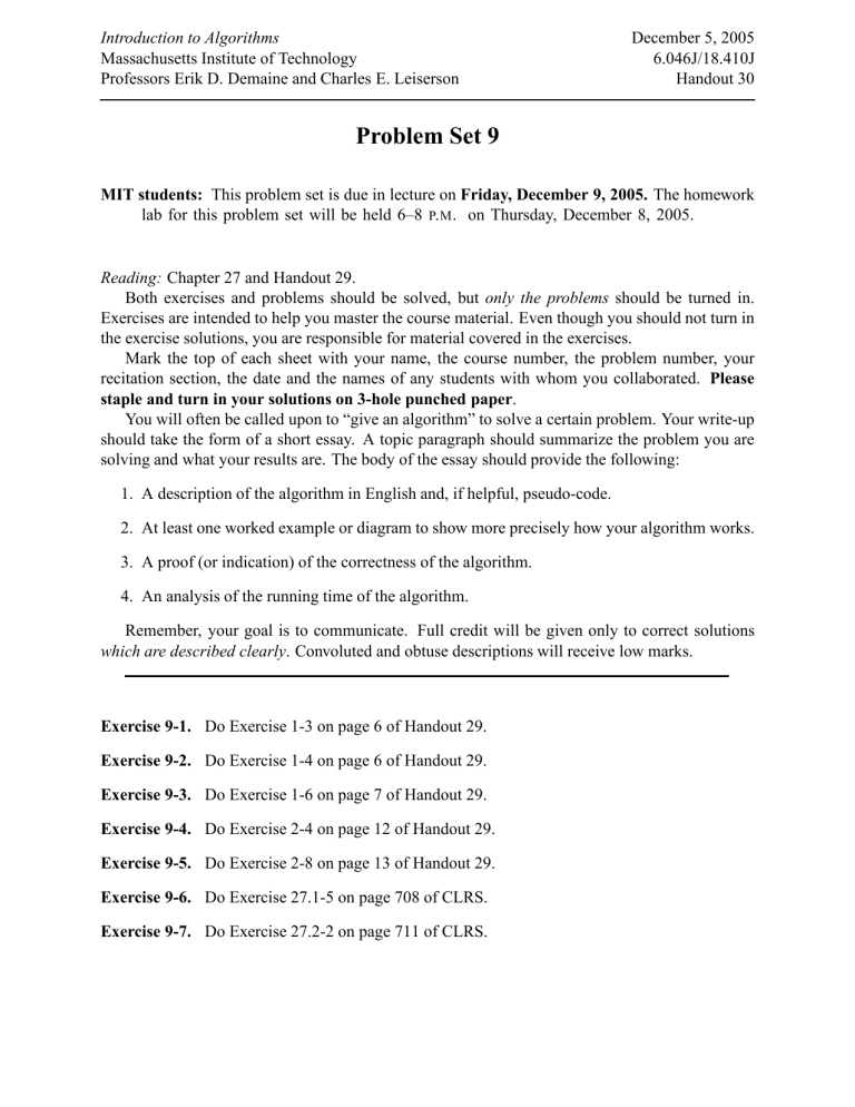 Introduction To Algorithms December 5 2005 Massachusetts Institute Of Technology 6 046j 18 410j