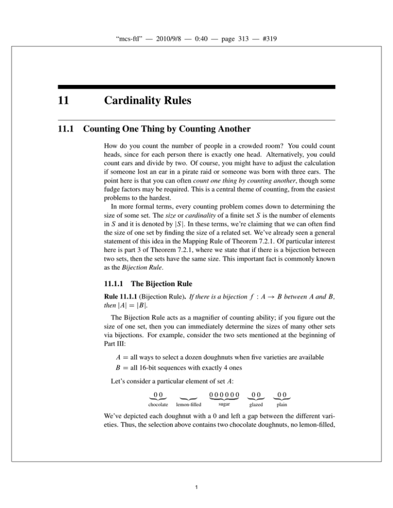 11 Cardinality Rules 11 1 Counting One Thing By Counting Another