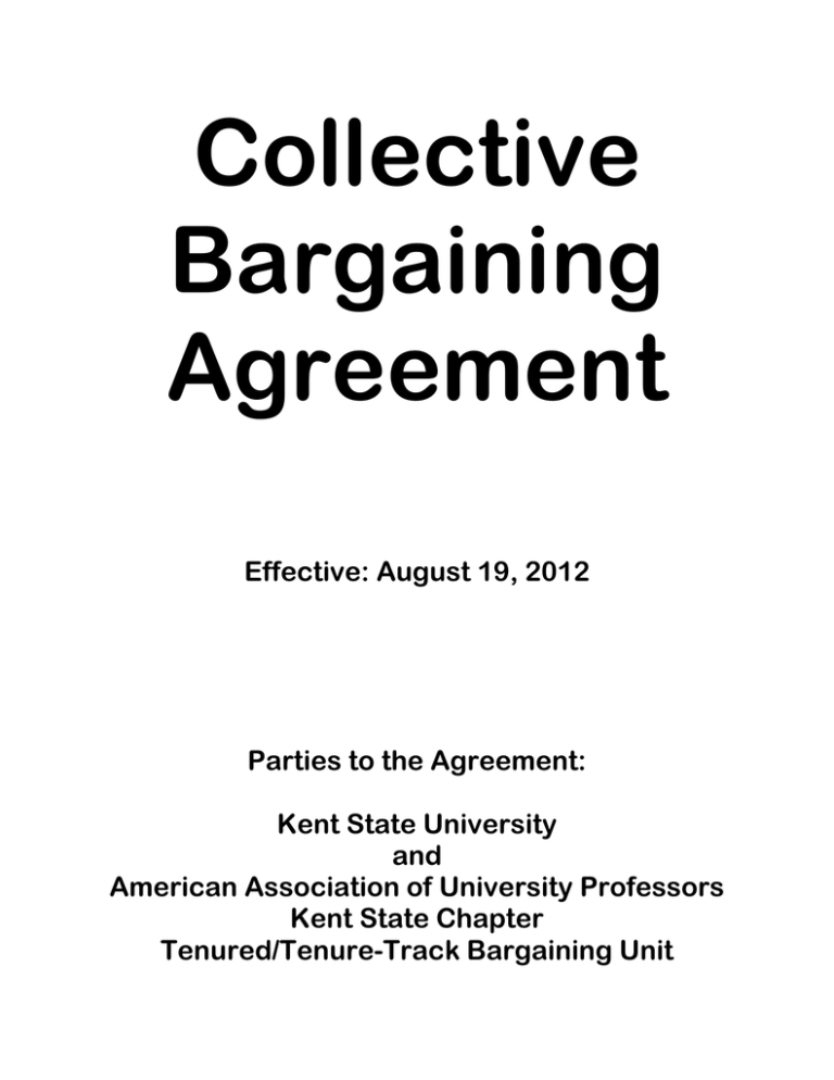 Collective Bargaining Agreement Collective Bargaining Agreement