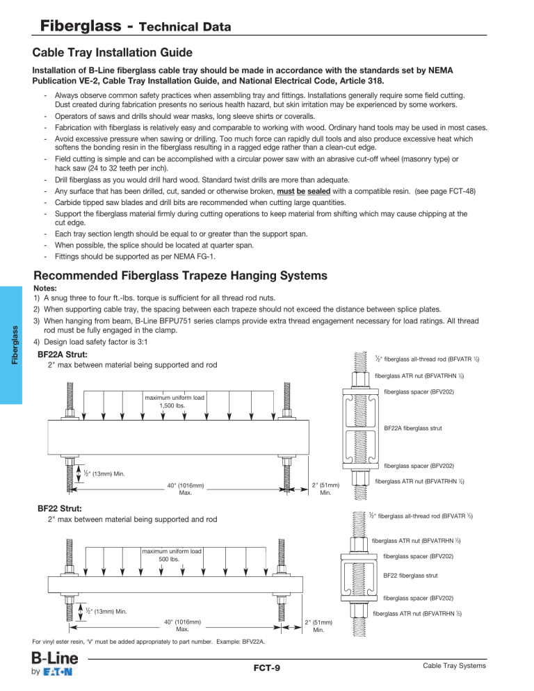 Cable Tray Installation Guide Cable Tray Installation Guide