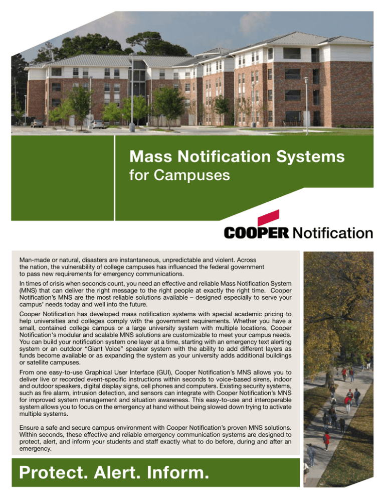 Mass Notification Systems for Campuses