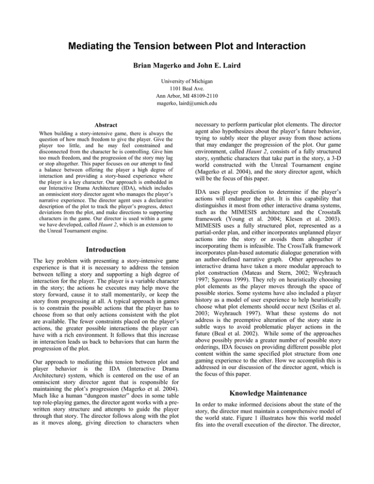 Mediating The Tension Between Plot And Interaction