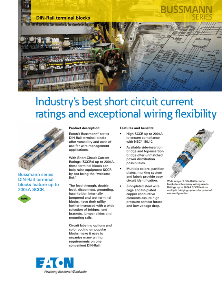 Industry’s best short circuit current ratings and exceptional wiring ...