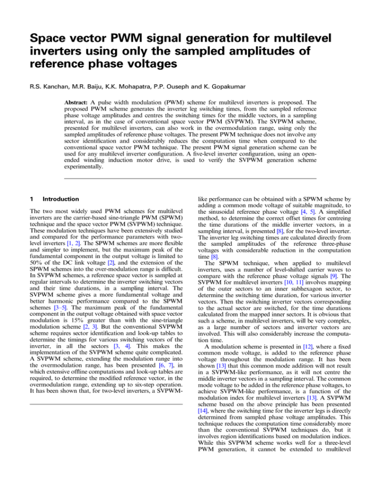 Space Vector Pwm Signal Generation For Multilevel Reference Phase Voltages