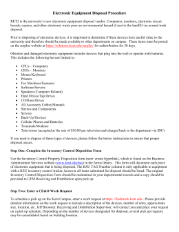 Declaration of Surplus, Obsolete or Scrap Furniture/Equipment Form