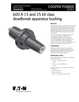 800-47 600 A 35 kV Class Deadbreak Apparatus Bushing