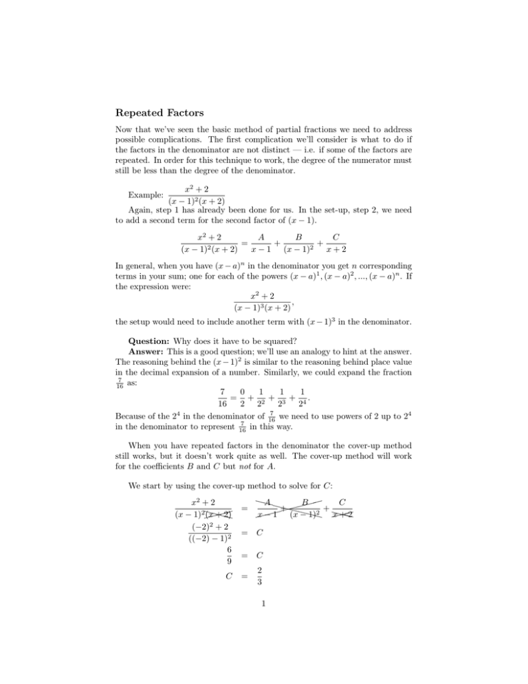 Repeated Factors