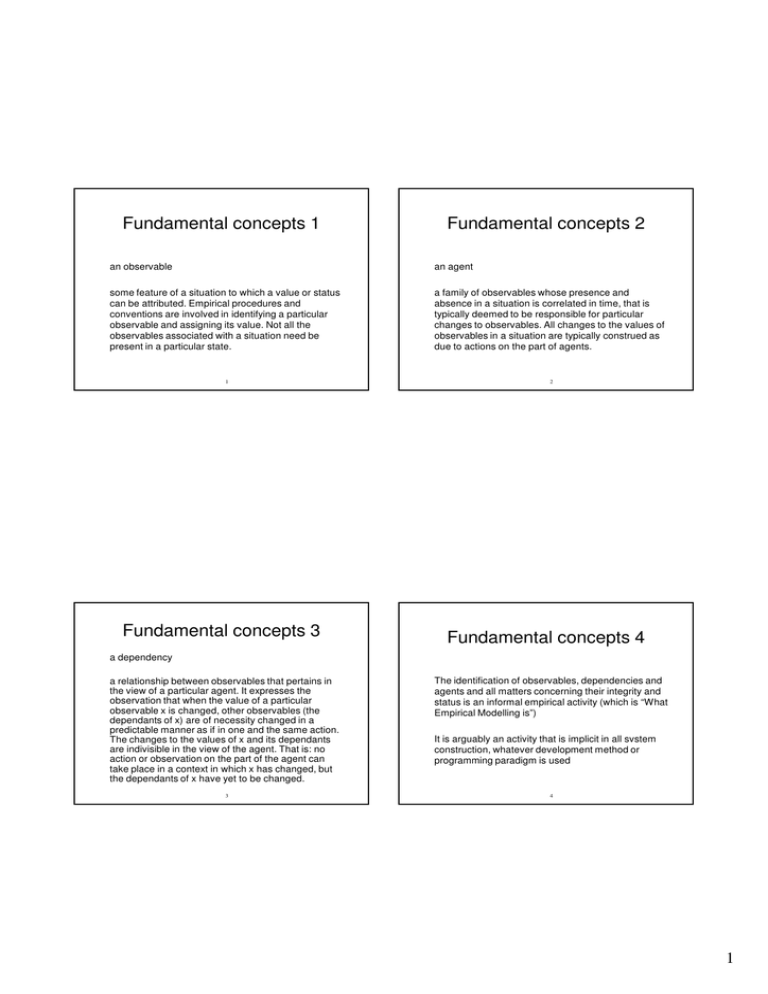 Fundamental Concepts 1 Fundamental Concepts 2