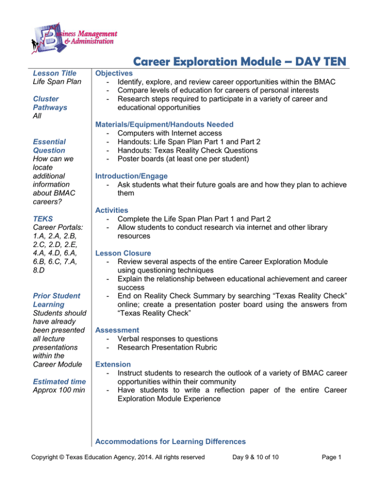 Career Exploration Module – DAY TEN