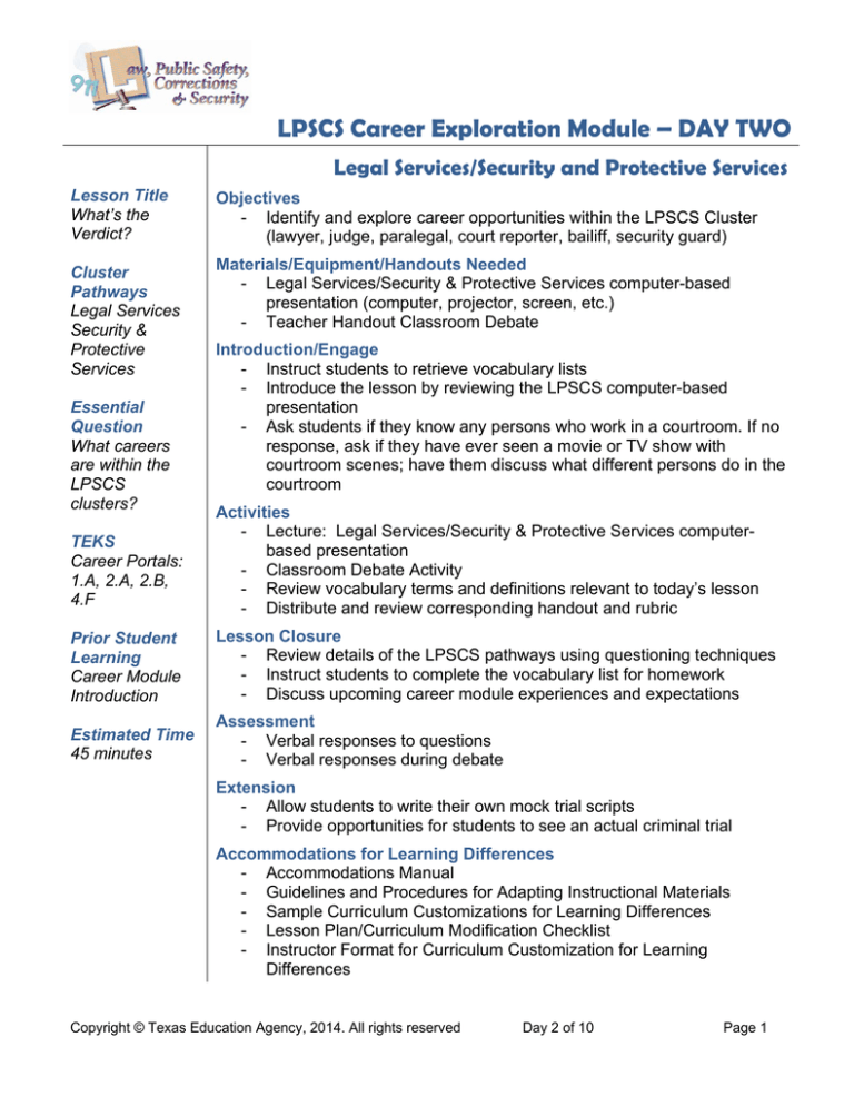 LPSCS Career Exploration Module – DAY TWO