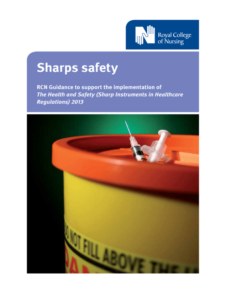 Sharps safety RCN Guidance to support the implementation of Regulations ...