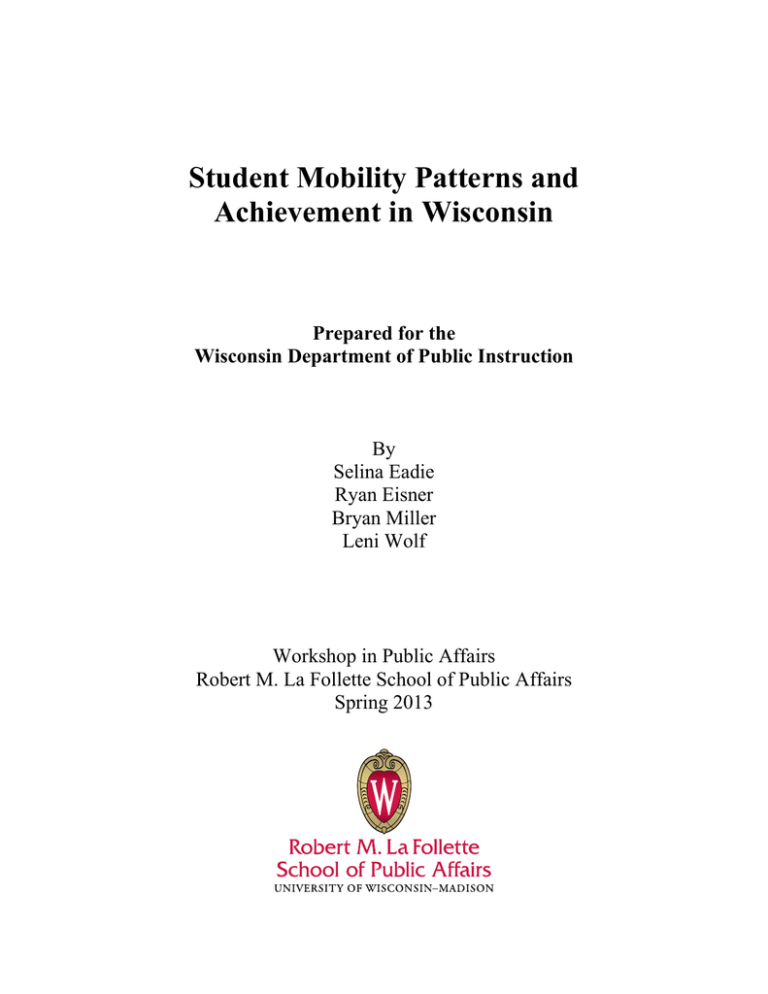 Student Mobility Patterns and Achievement in Wisconsin