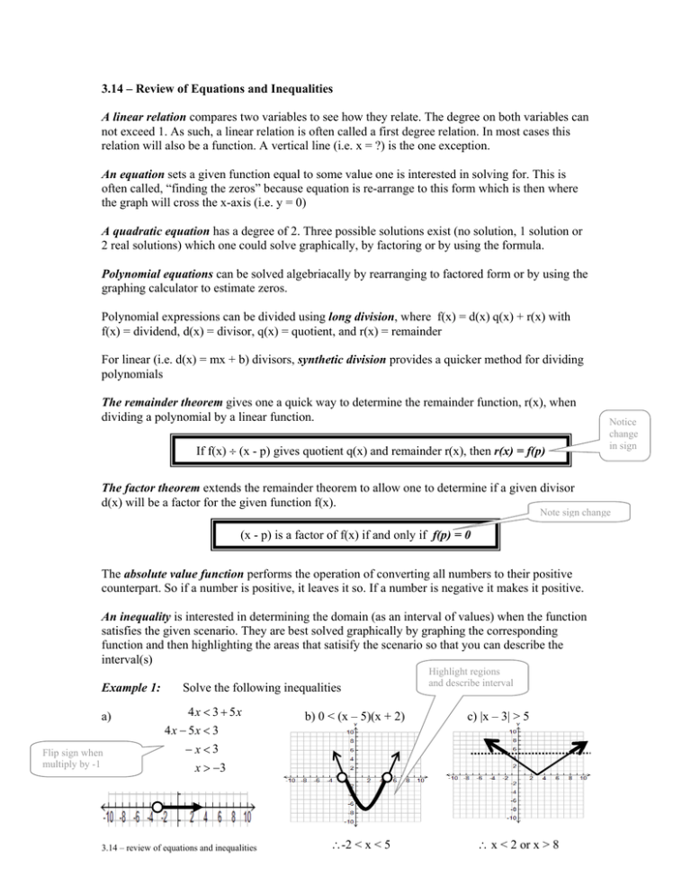 3 14 Review Of Equations And Inequalities 3 14 Review Of Equations And Inequalities